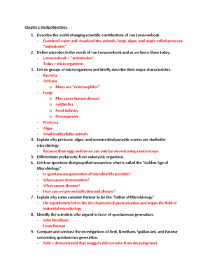 Microbiology Chapter 1 - Chapter 1: History of Microbiology 1. Microbes ...