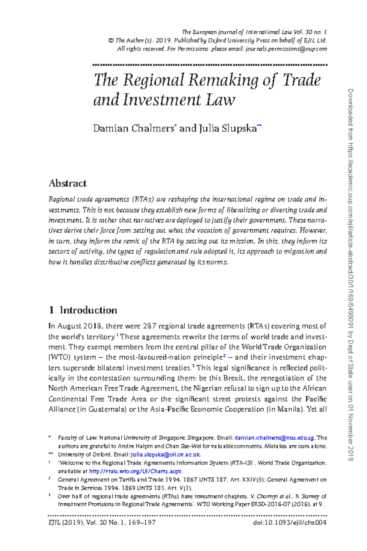 Regional Remaking of Trade & Inv. Law - The European Journal of ...