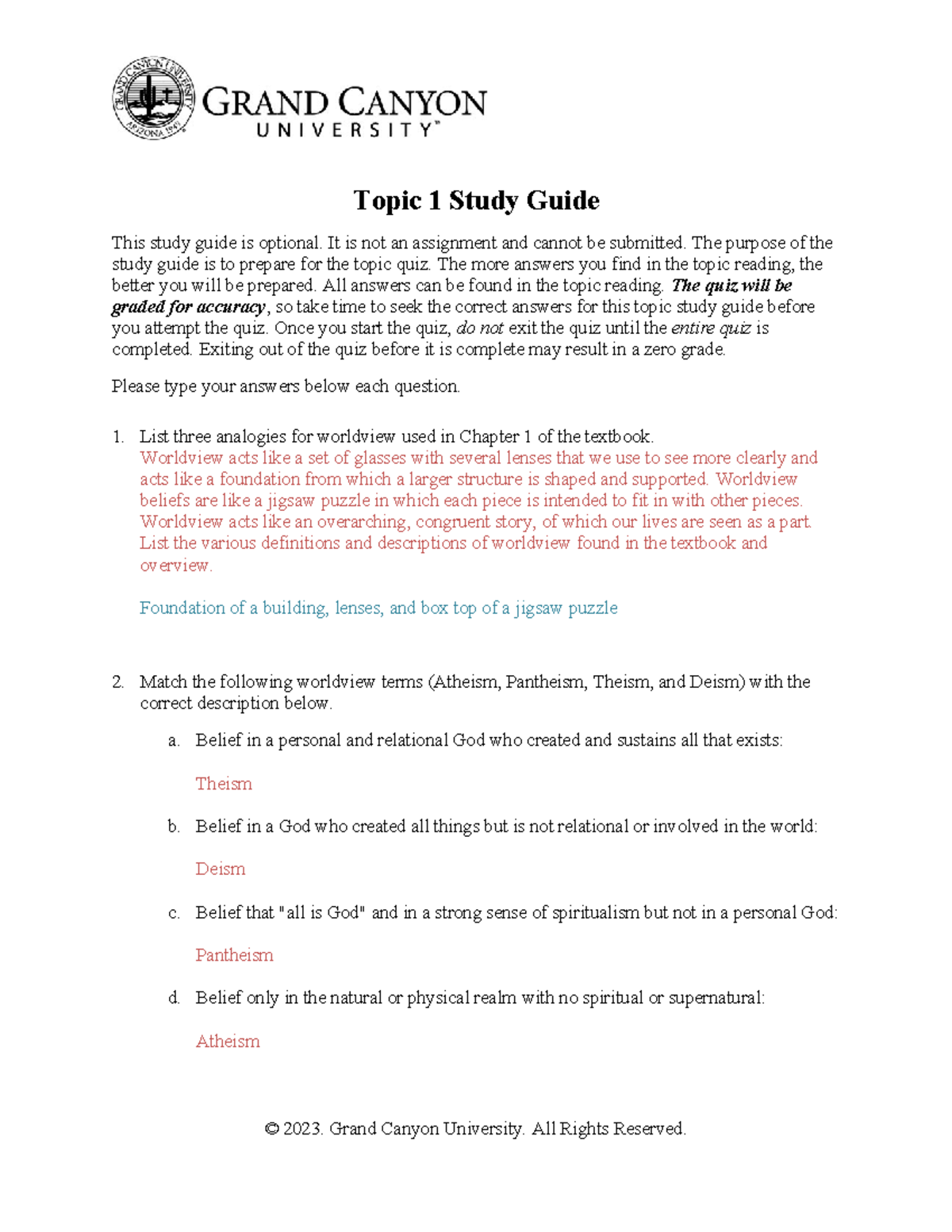 CWV 101 301 RS T1Study Guide Online - Topic 1 Study Guide This study ...