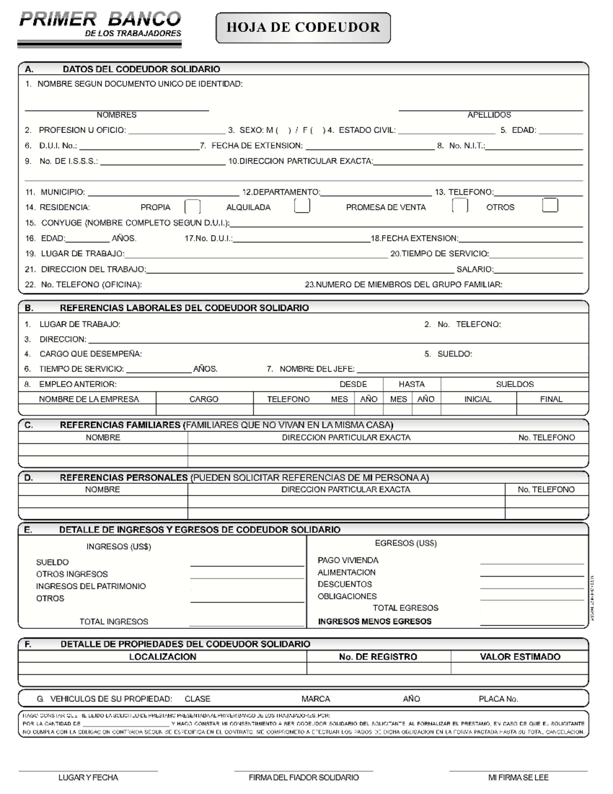 HOJA-DE- Codeudor - Nada solo ayuda - Matemática Financiera - Studocu