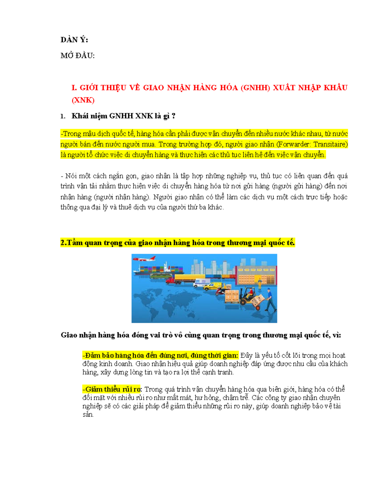 TÌM HIỂU QUY Trình GNHH XNK HÀNG Container FCL BẰNG ĐƯỜNG BIỂN - DÀN Ý ...