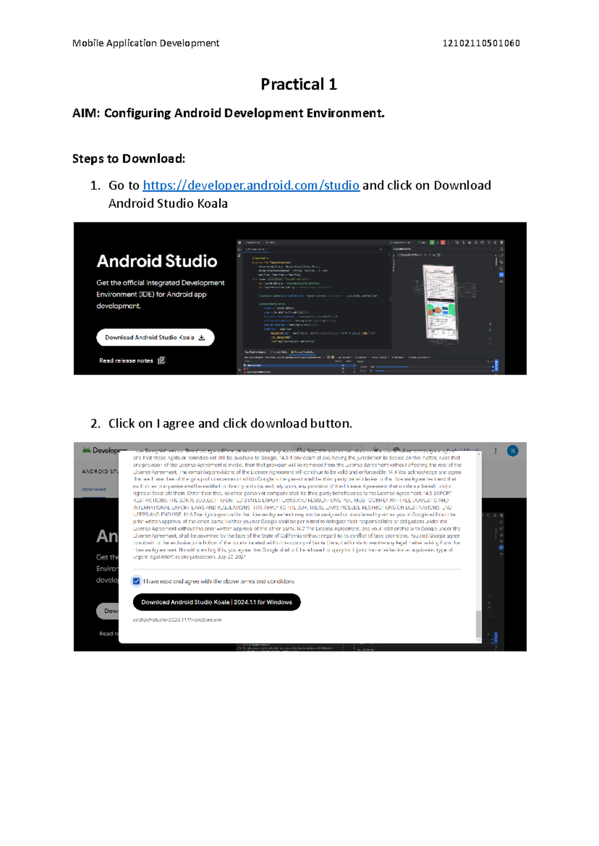 Pr 1 - Practical 1 of Mobile Application Development - Practical 1 AIM ...
