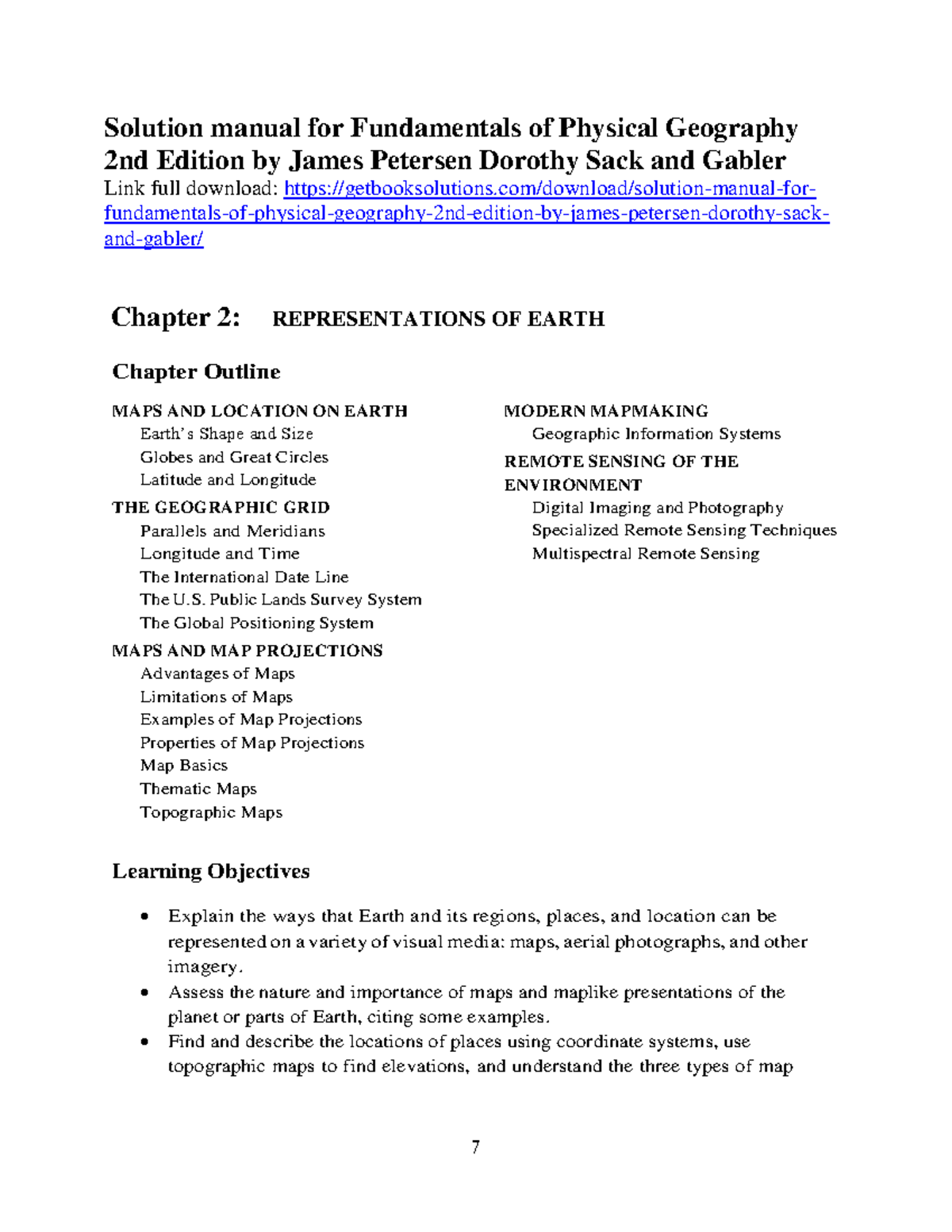 Download Solutions Manual Fundamentals of Physical Geography 2nd ...