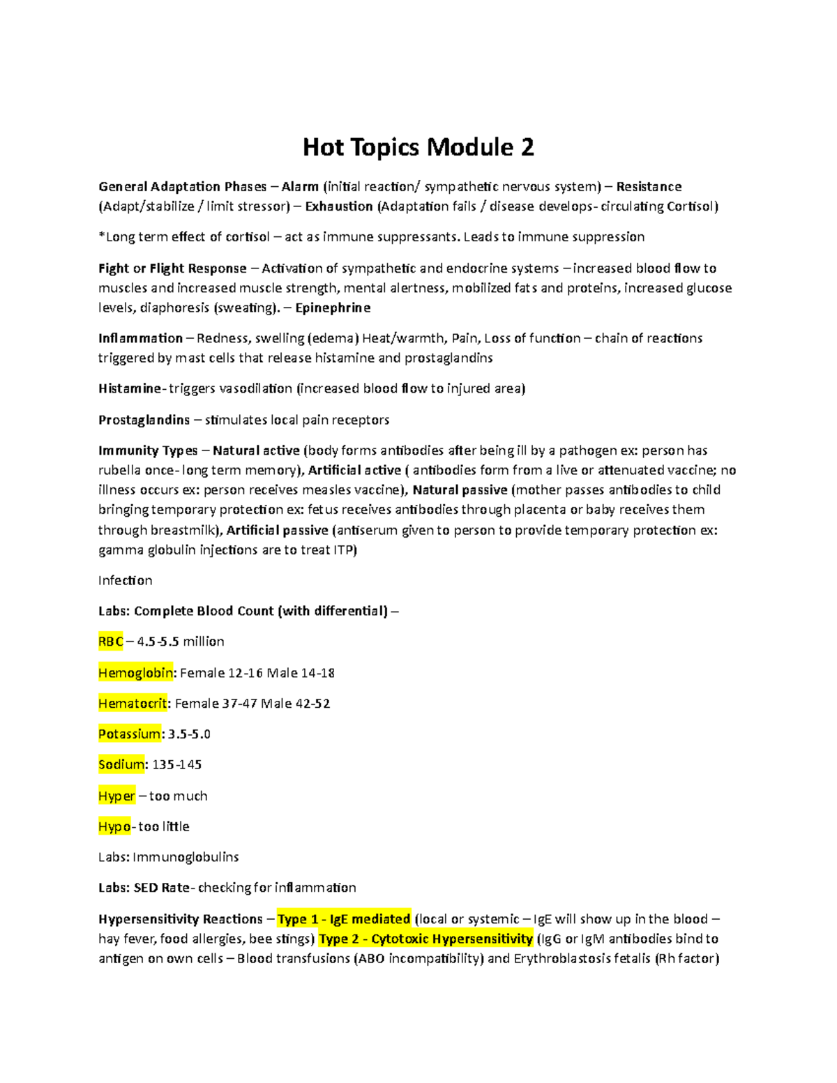 HOT Topics Module 2 - Hot Topics Module 2 General Adaptation Phases ...