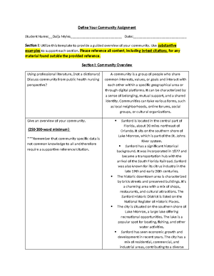 Defining Your Community - Defining Your Community Esther Nkwah Herzing ...