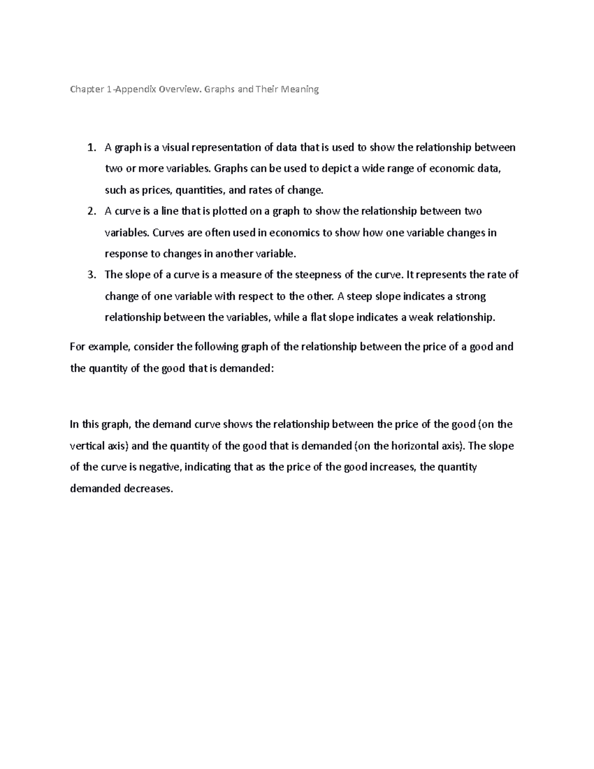 Chapter 1-Appendix Overview. Graphs and Their Meaning - Chapter 1 ...