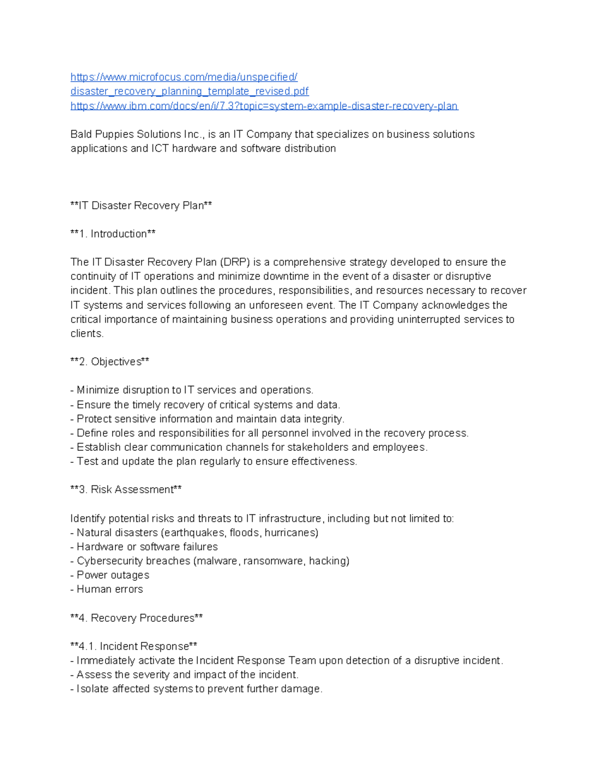 DRP - DRP Outline - microfocus/media/unspecified/ disaster_recovery_planning_template_revised ...