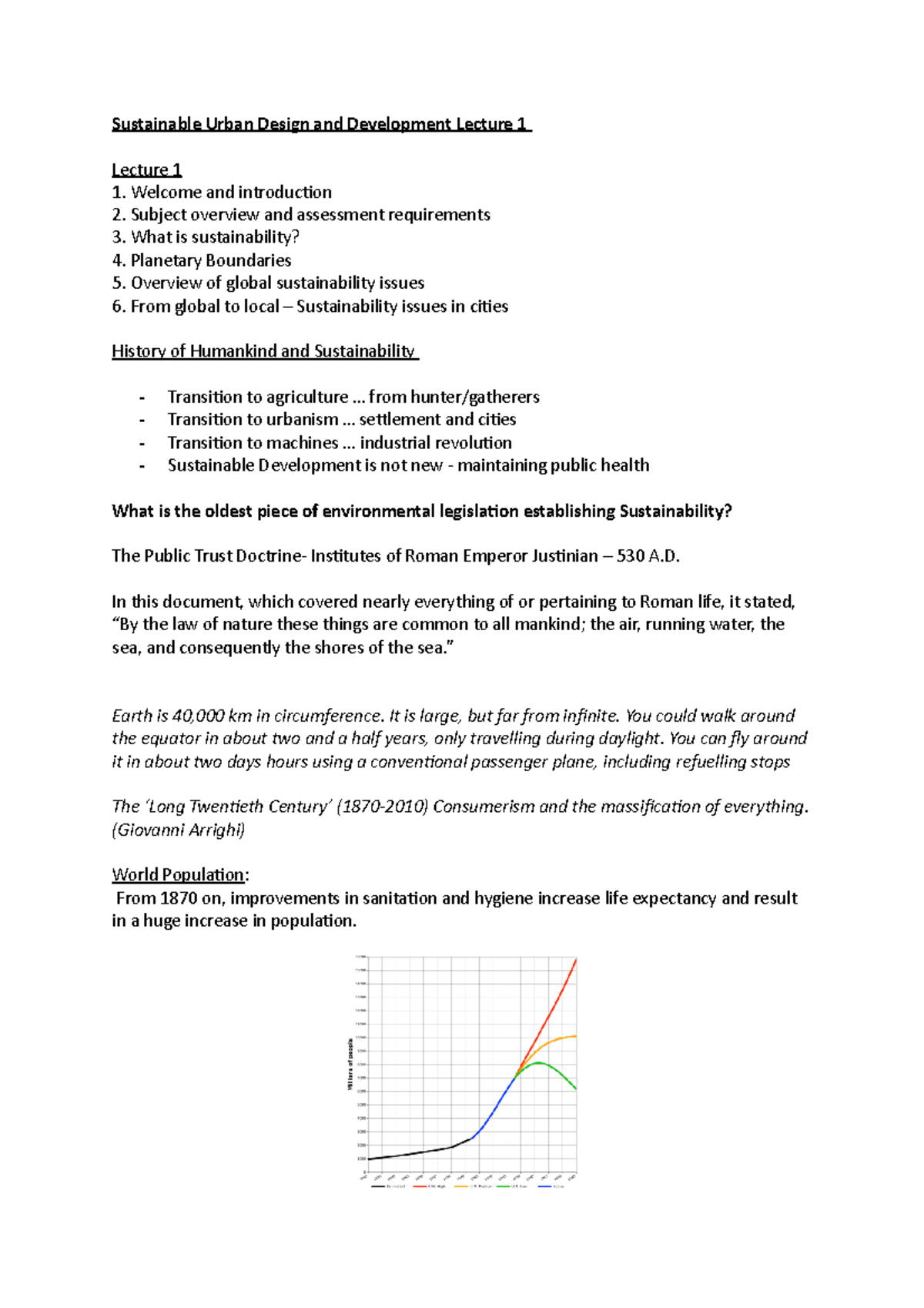 Lecture 1 - fgfgf - Sustainable Urban Design and Development Lecture 1 ...