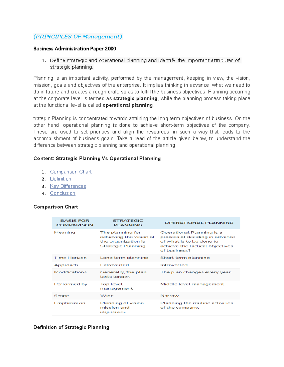 Principles OF Management - (PRINCIPLES OF Management) Business ...