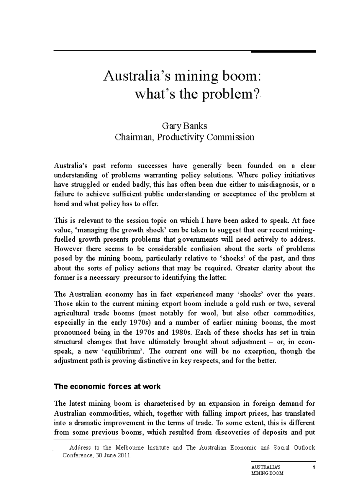 Mining boom what problem - Australia’s mining boom: what’s the problem ...