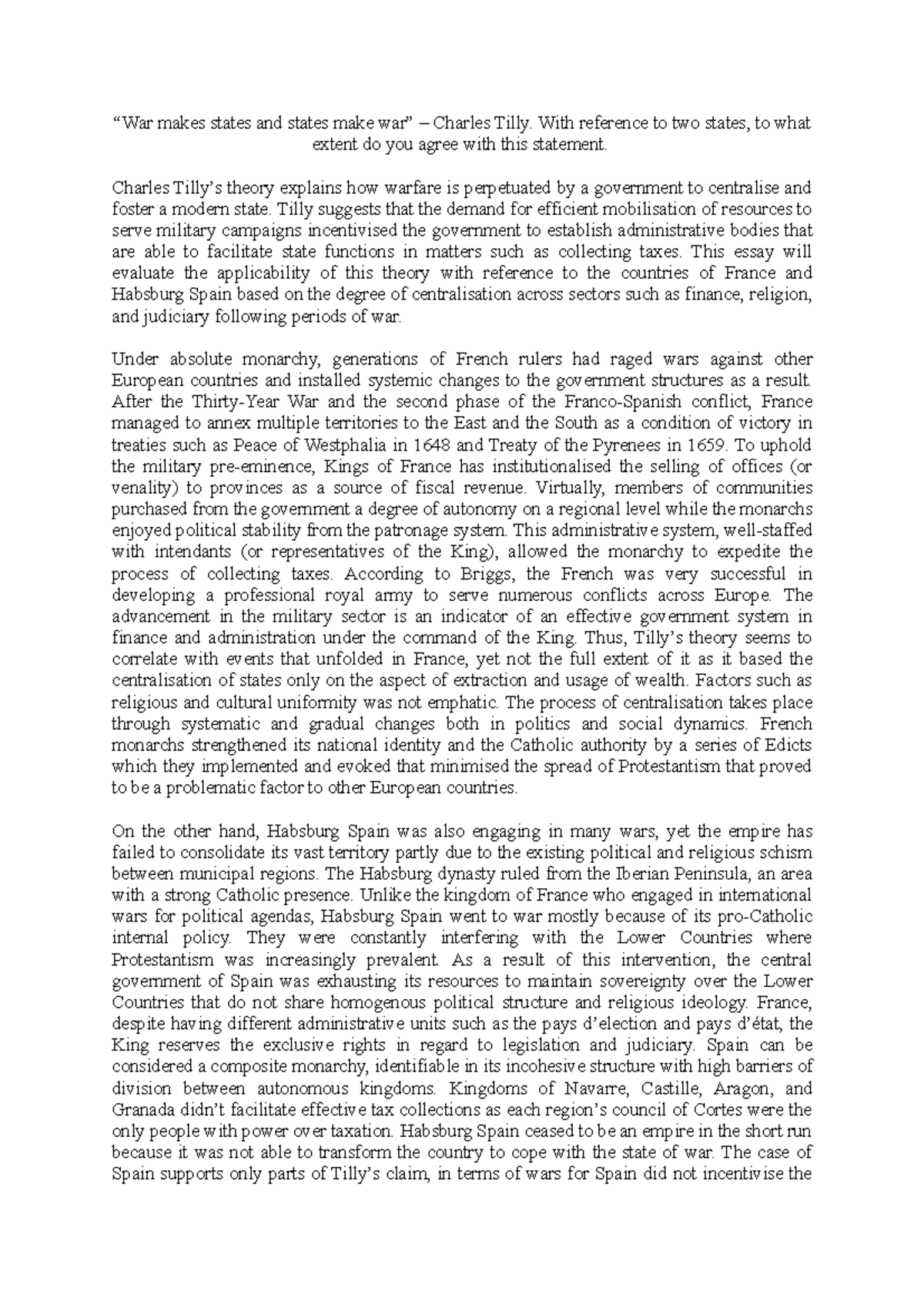 Charlestilly - “War makes states and states make war” – Charles Tilly ...