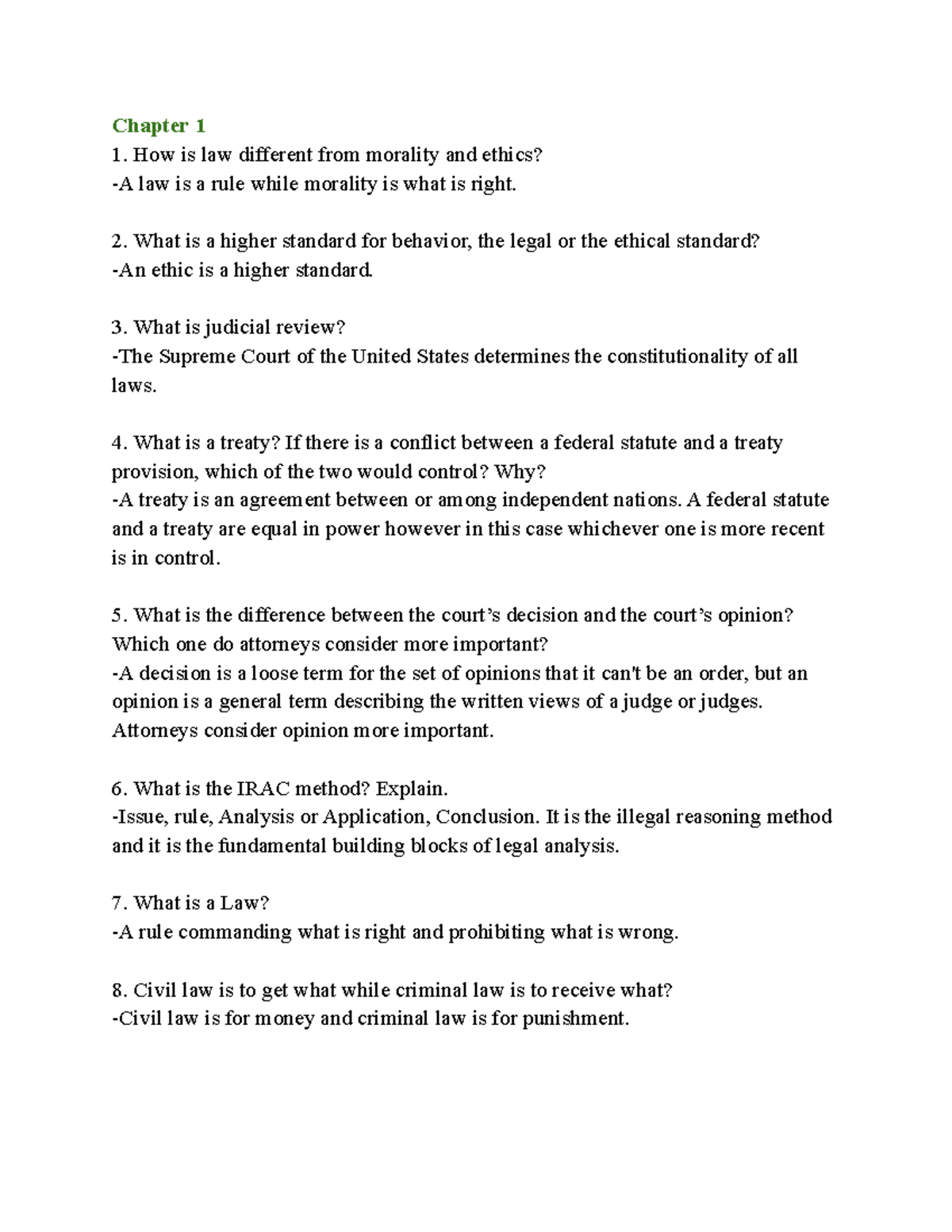 LST 240 Ch - Some questions from the study guide for this chapter ...