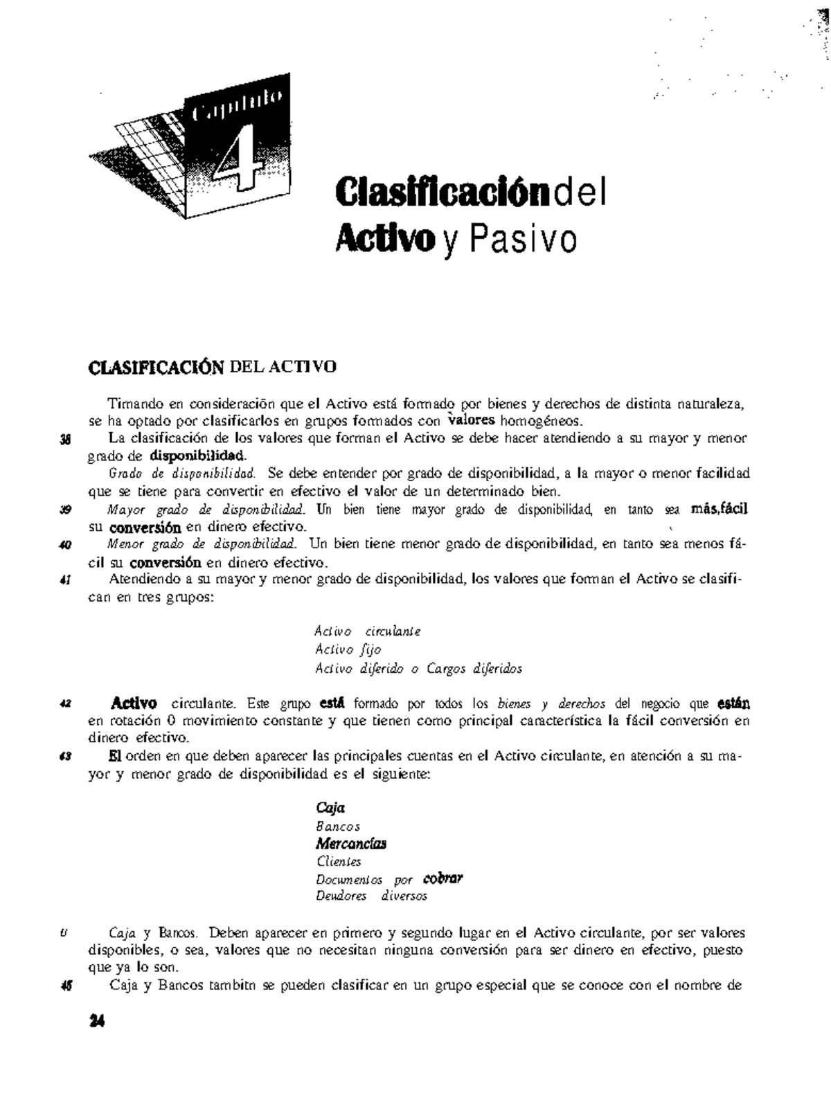 Clasificacion del activo y pasivo - Clastfllcación del Mw y Pasivo CLA!HFICACIóN DEL ACTIVO ...
