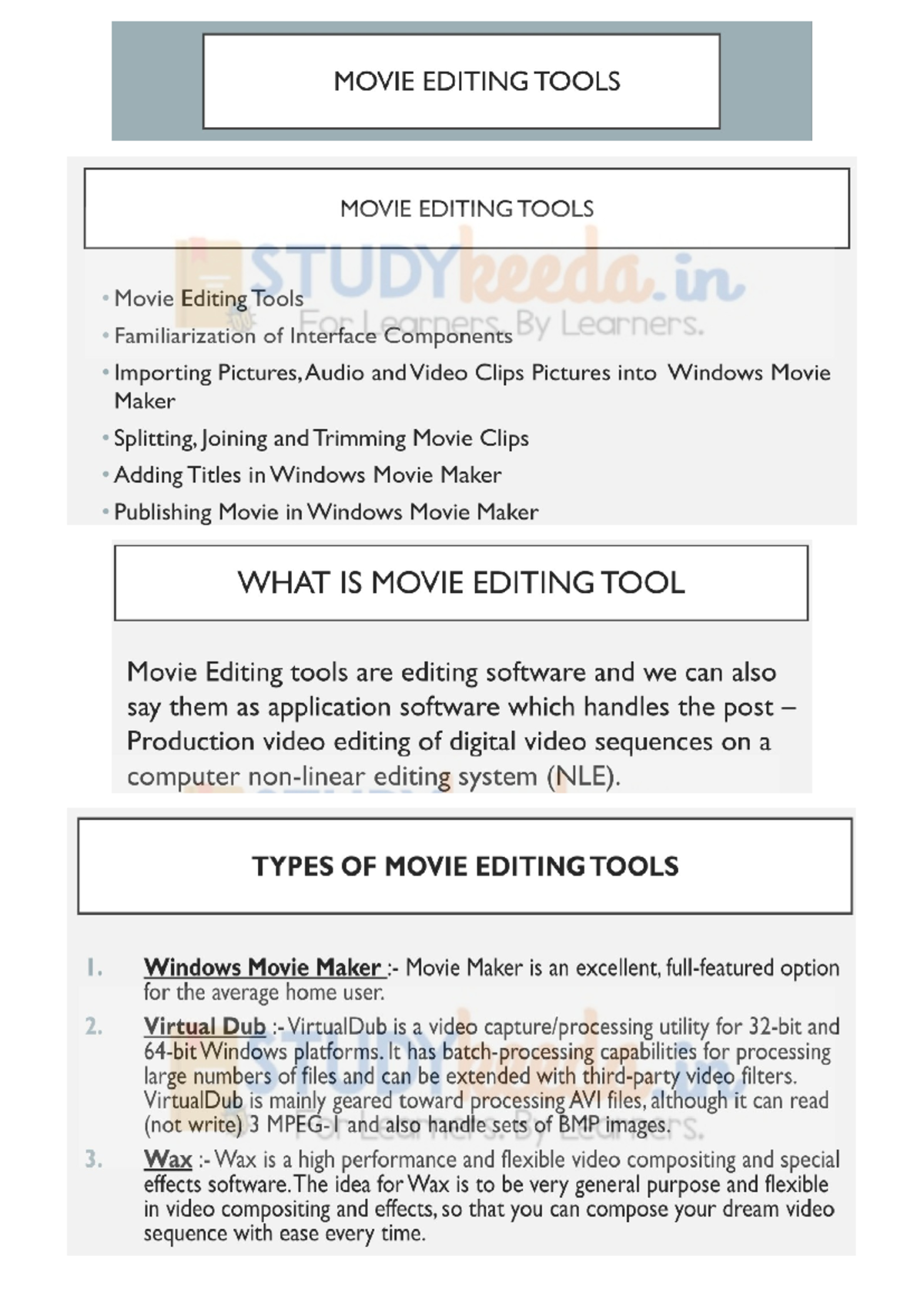 Web Application - MOVIE EDITING TOOLS MOVIE EDITING TOOLS in Movie ...