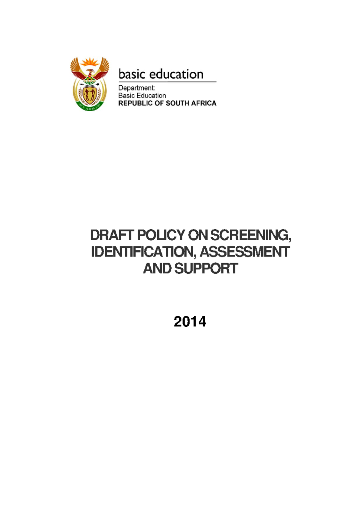 Sias revised final comment - DRAFT POLICY ON SCREENING, IDENTIFICATION ...