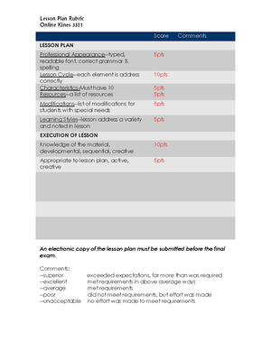 FGPre Test - Pre Test rubric for students practice - Curl up Push Up ...