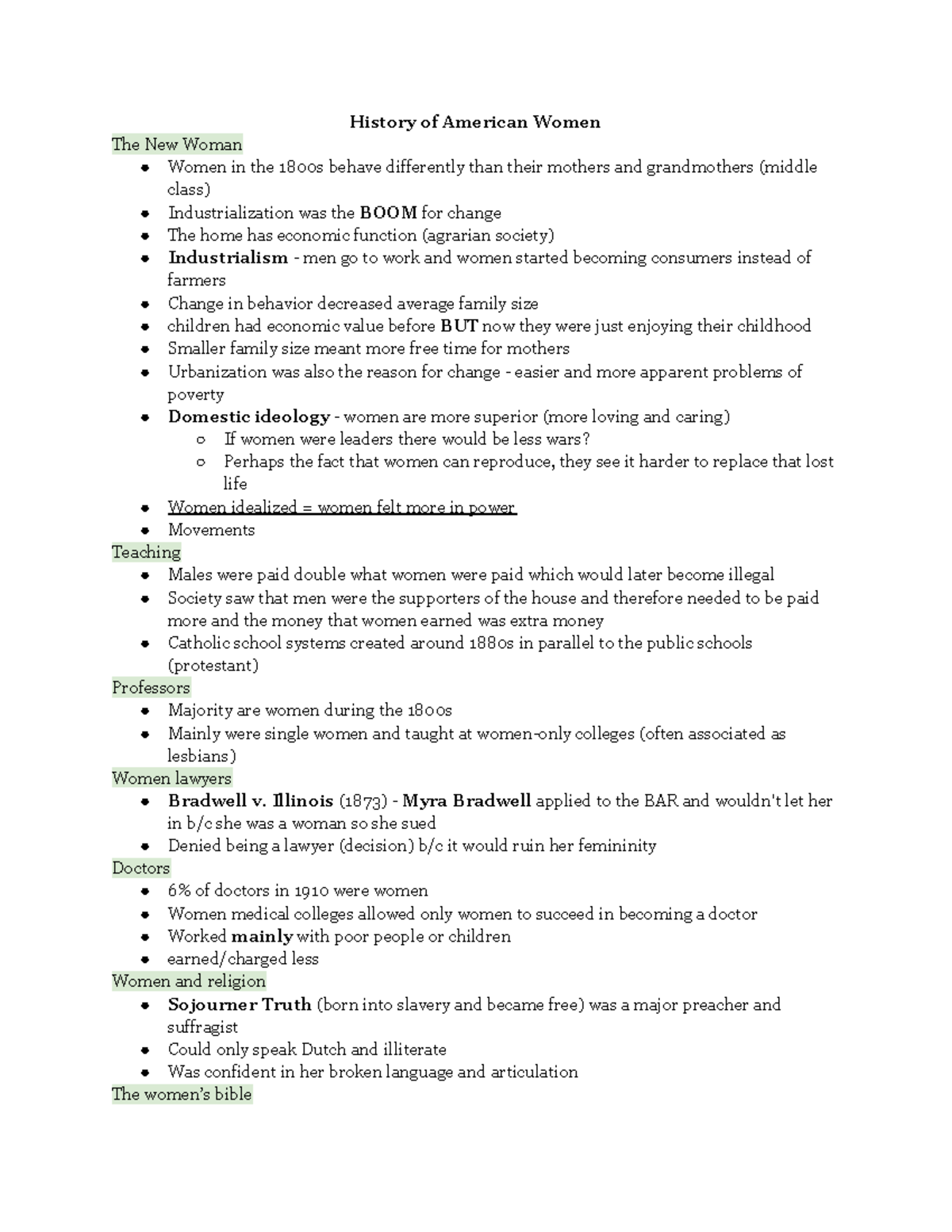 History - Am Women - Susan Poulson - professor - History of American ...