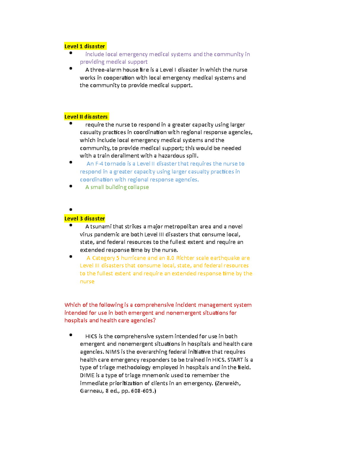 Level 1 disaster - bioter notes lowry - Level 1 disaster include local ...