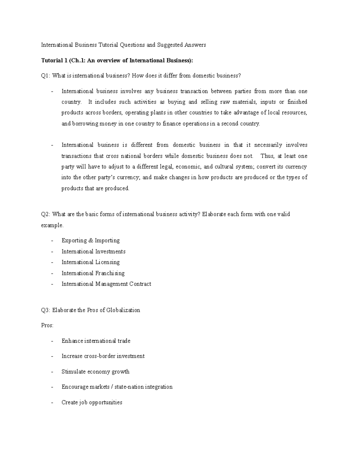 BUS 662 - International Business Test Prep - International Business ...