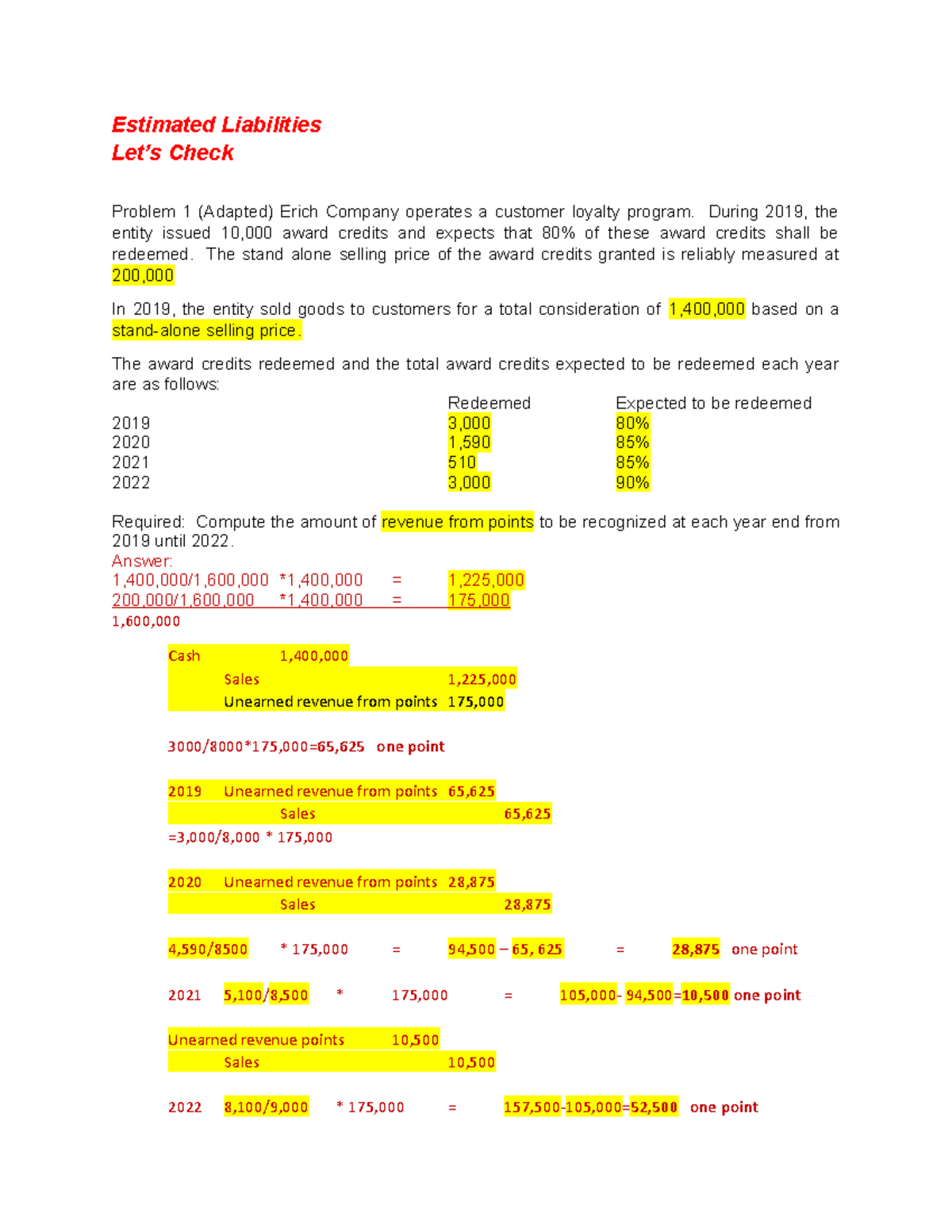 Estimated-Liabilities accounting subject - Estimated Liabilities Let’s ...