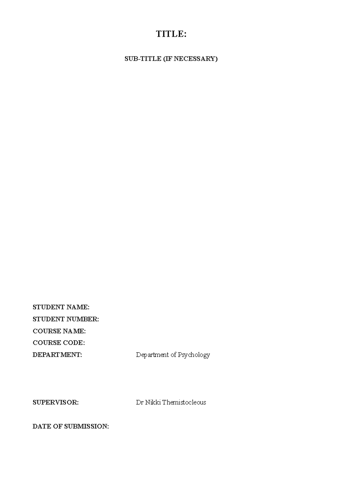 Research report template HRPYC 81 2021 - TITLE: SUB-TITLE (IF NECESSARY ...