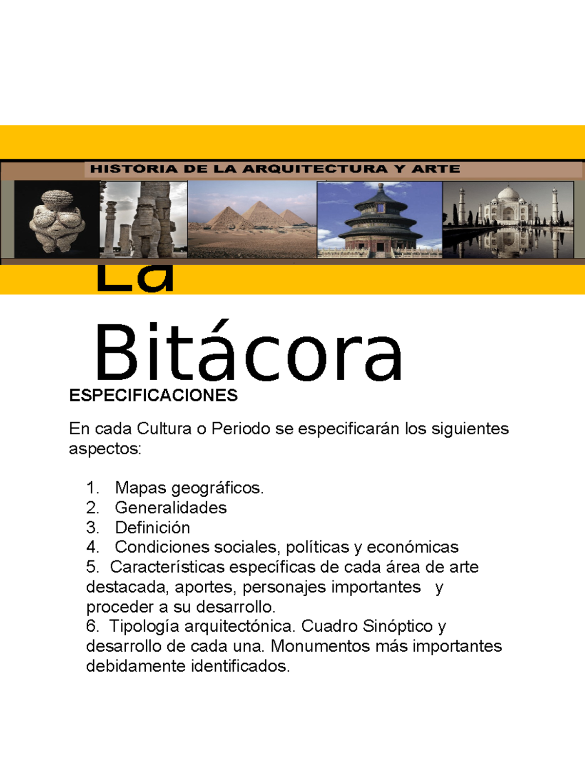 Elaboracion de bitacoras Historia Arquitectura Y ARTE I E Interiorismo ...