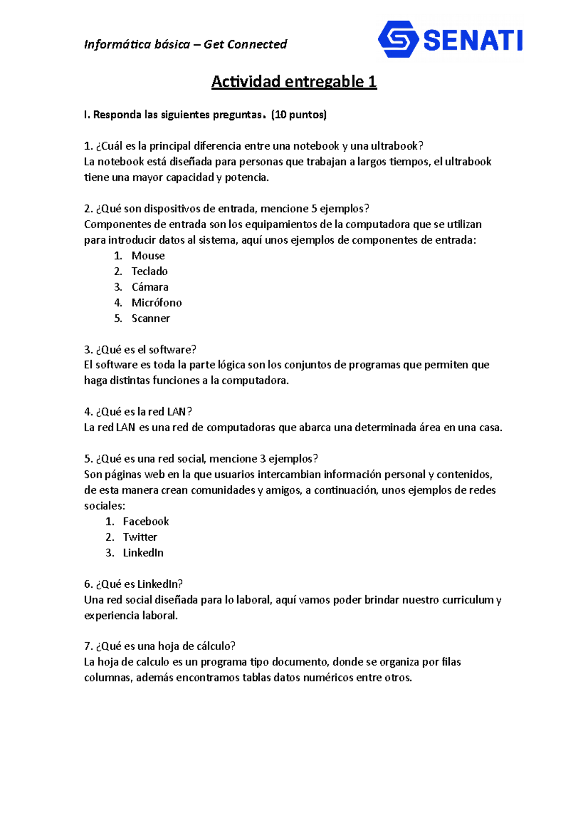 Entregable 1 informatica basica - Informática básica – Get Connected Actividad entregable 1 I ...