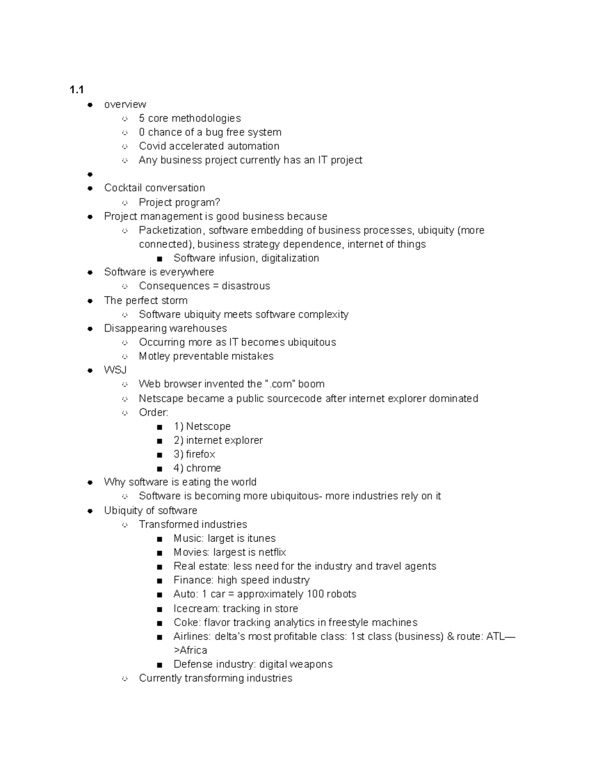 Mist 5740S Exam 1 - Course Notes (In and Out of Lecture), Exam Prep ...