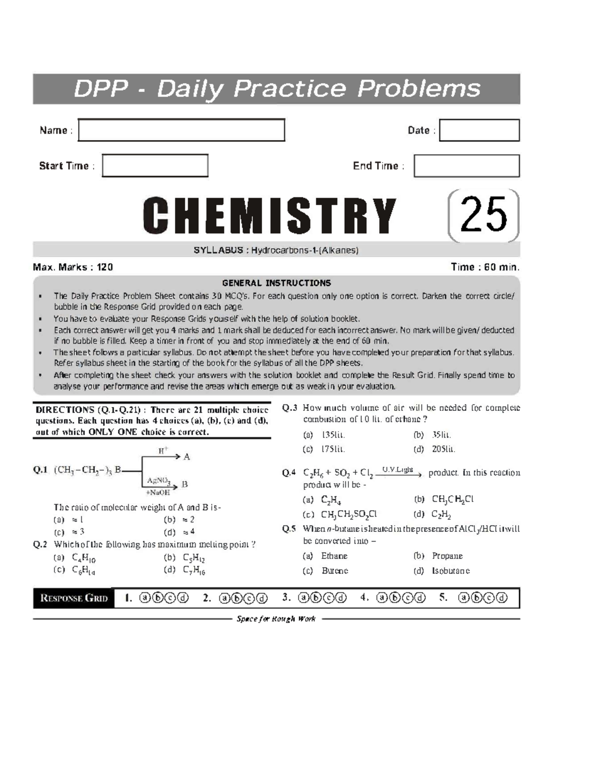 HC1 - just questions neet jee - DPP - Daily Practice Problems Name ...