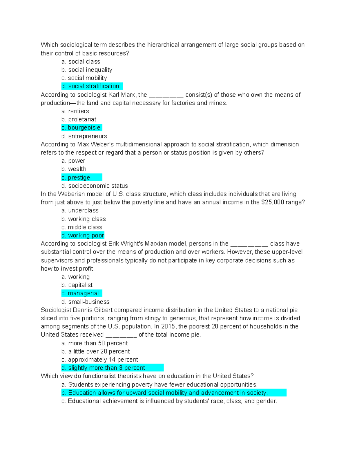 SOC Unit 4 Quiz - Unit 4 - Which sociological term describes the ...