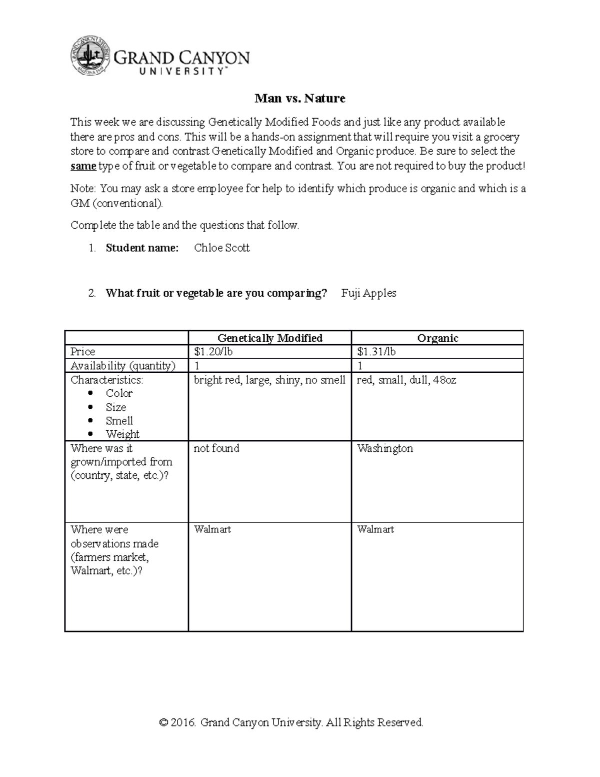 BIO 220 RS Manvs Nature - worksheet - Man vs. Nature This week we are ...