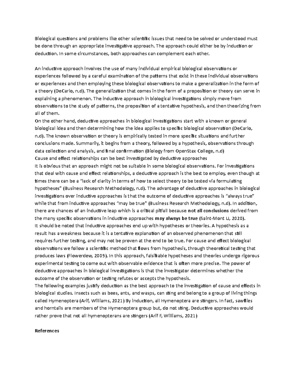 Biology 1301 Unit-1 Discussion - Biological questions and problems like ...