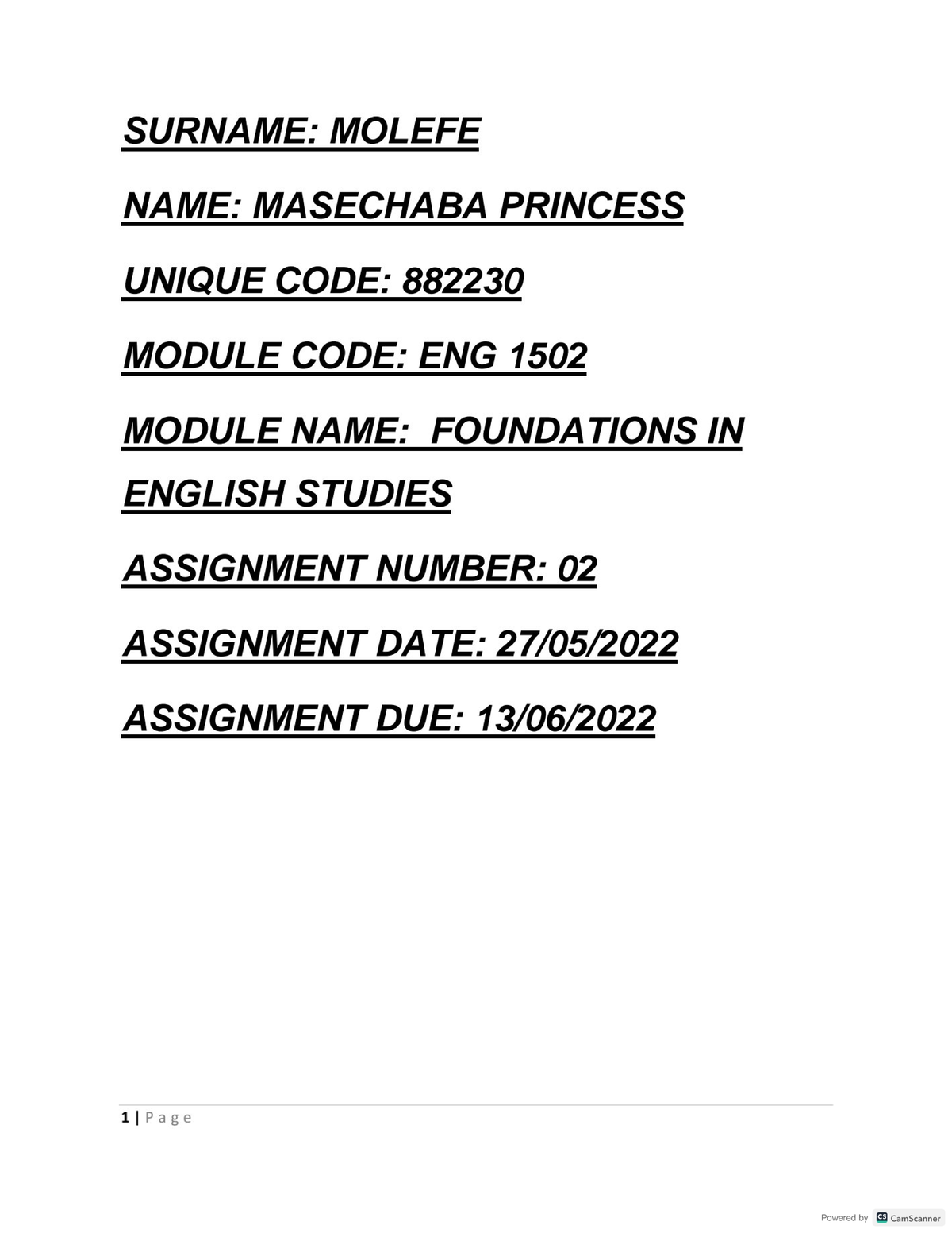 ENG 1502 ASS2 - Understandable - AFL1501 - Studocu