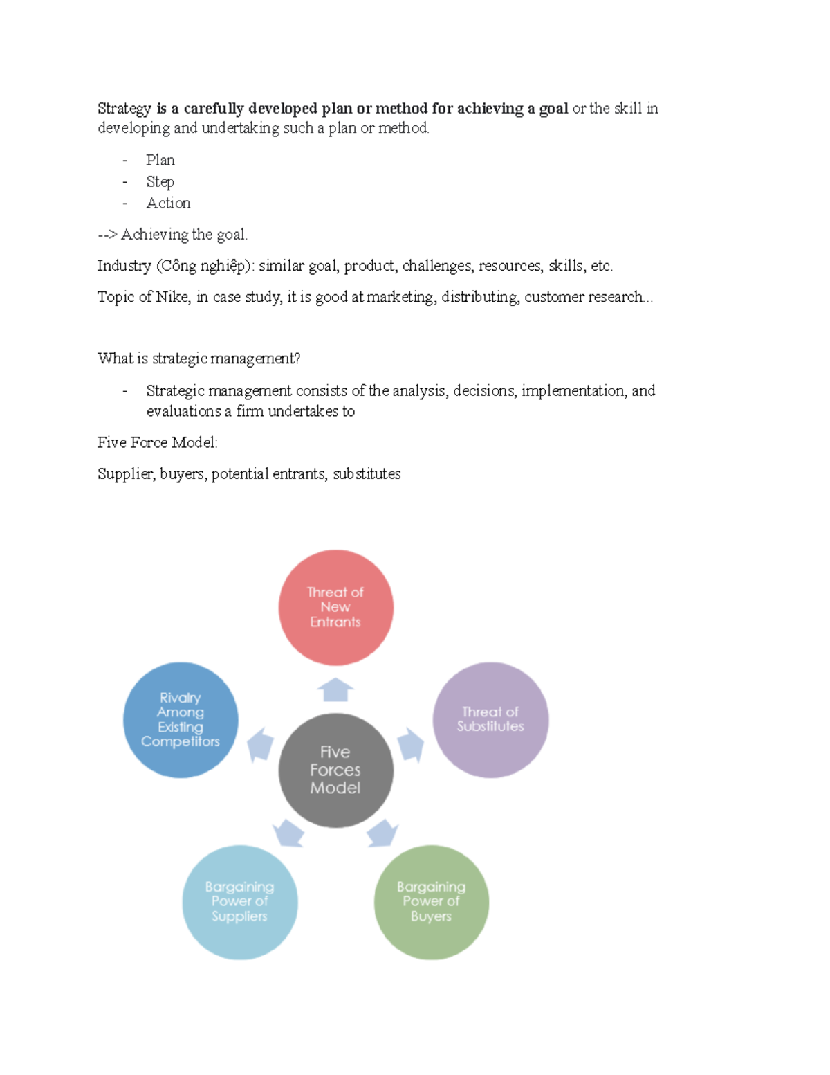 Session 4 Strategic Management ADMS2400 Note - Strategy is a carefully ...