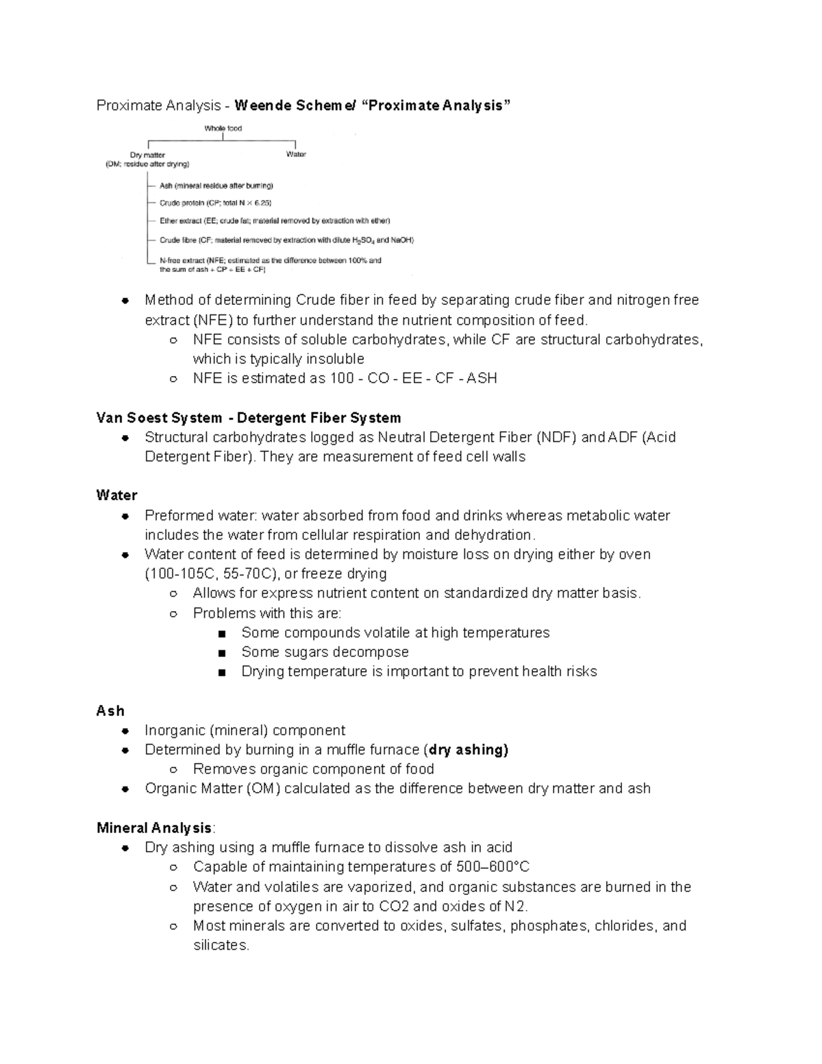 ASCI 350 - Nutrient Composition - Proximate Analysis - Weende Scheme ...