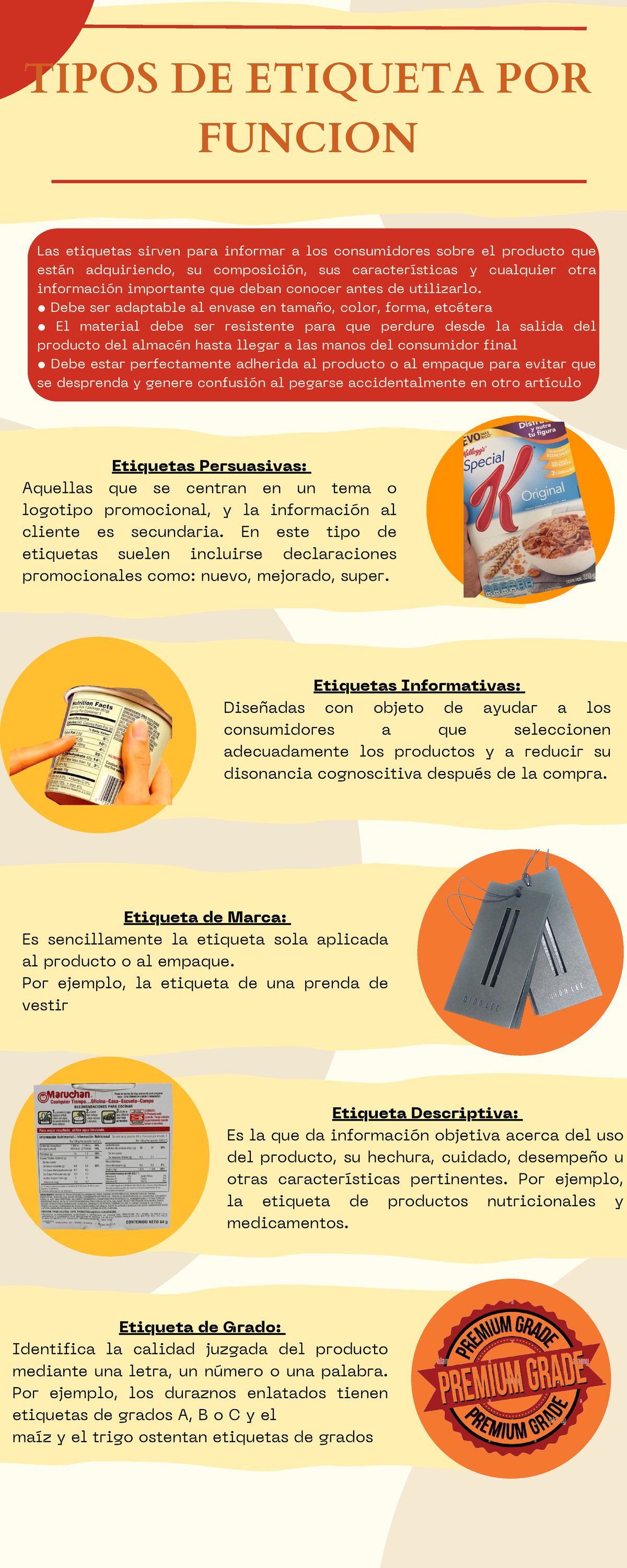 Infografia Funcion DE LAS Etiquetas - TIPOS DE ETIQUETA POR FUNCION ...