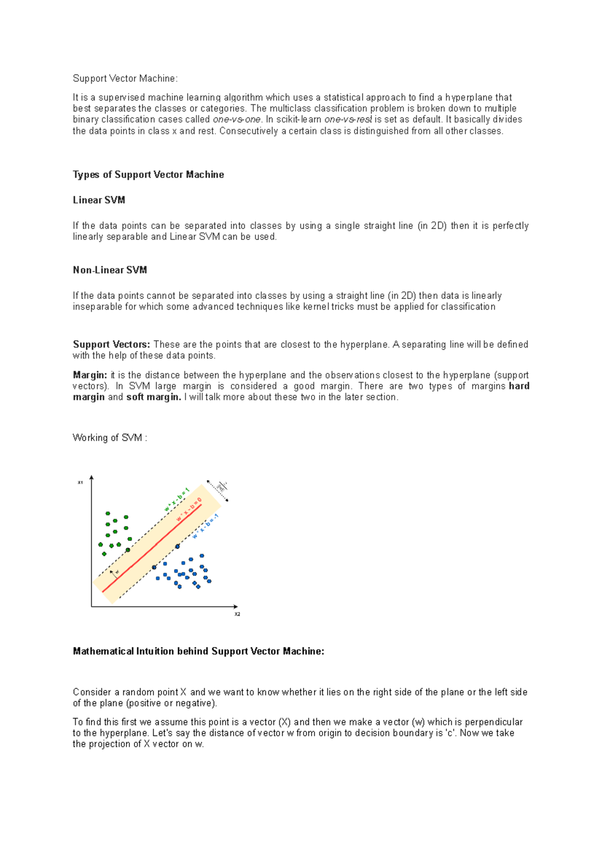 Support Vector Machine The Multiclass Classification Problem Is