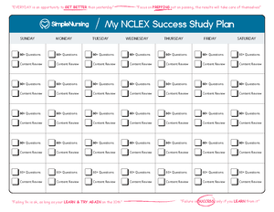 Nclex Crusade Training - 7-DAY TRAINING Day 1: 1. Understand the NCLEX ...