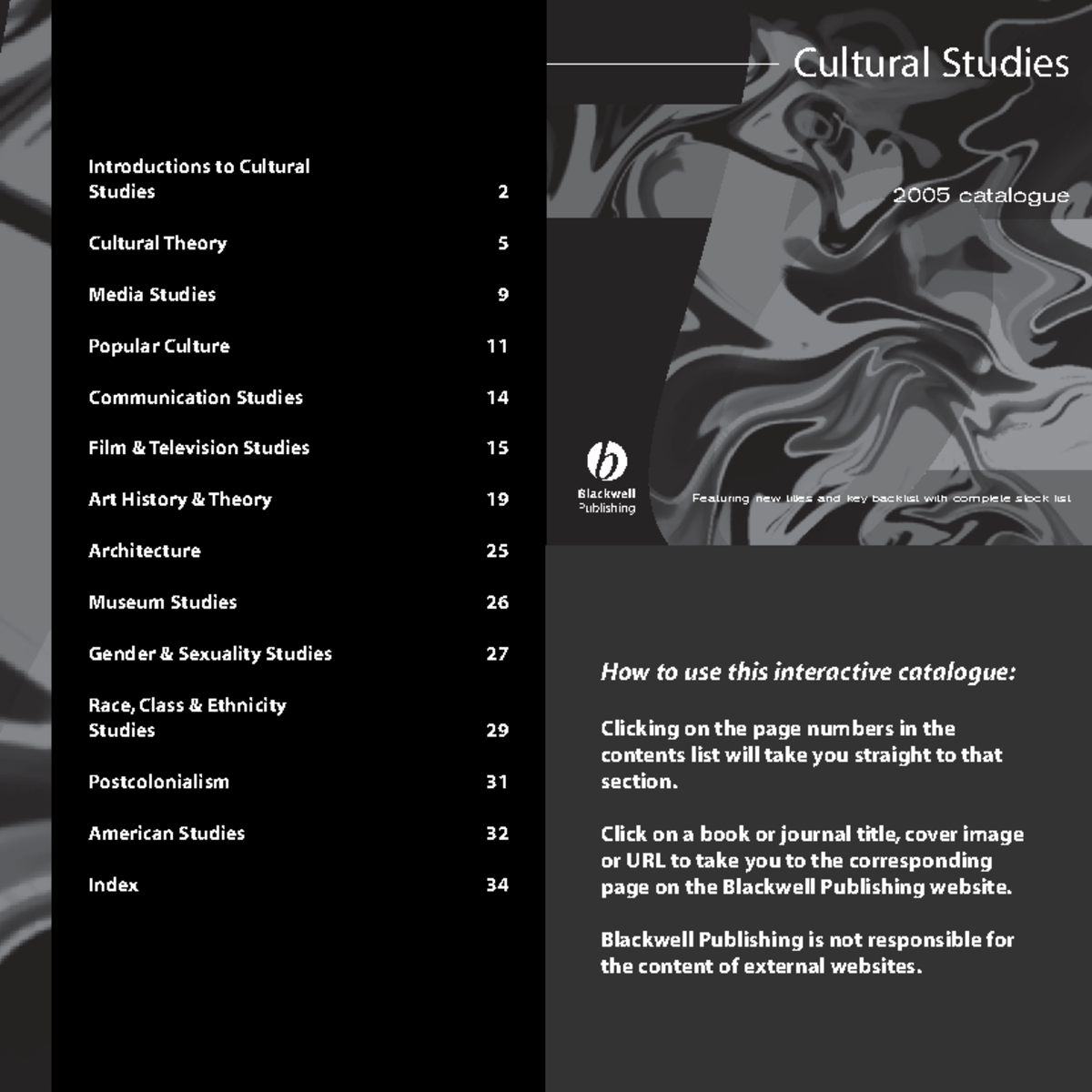 Cultural studies - Cultural Studies 2005 catalogue Featuring new titles ...