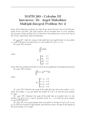 MATH 283 Test 3 Notes - MATH 283 - Studocu