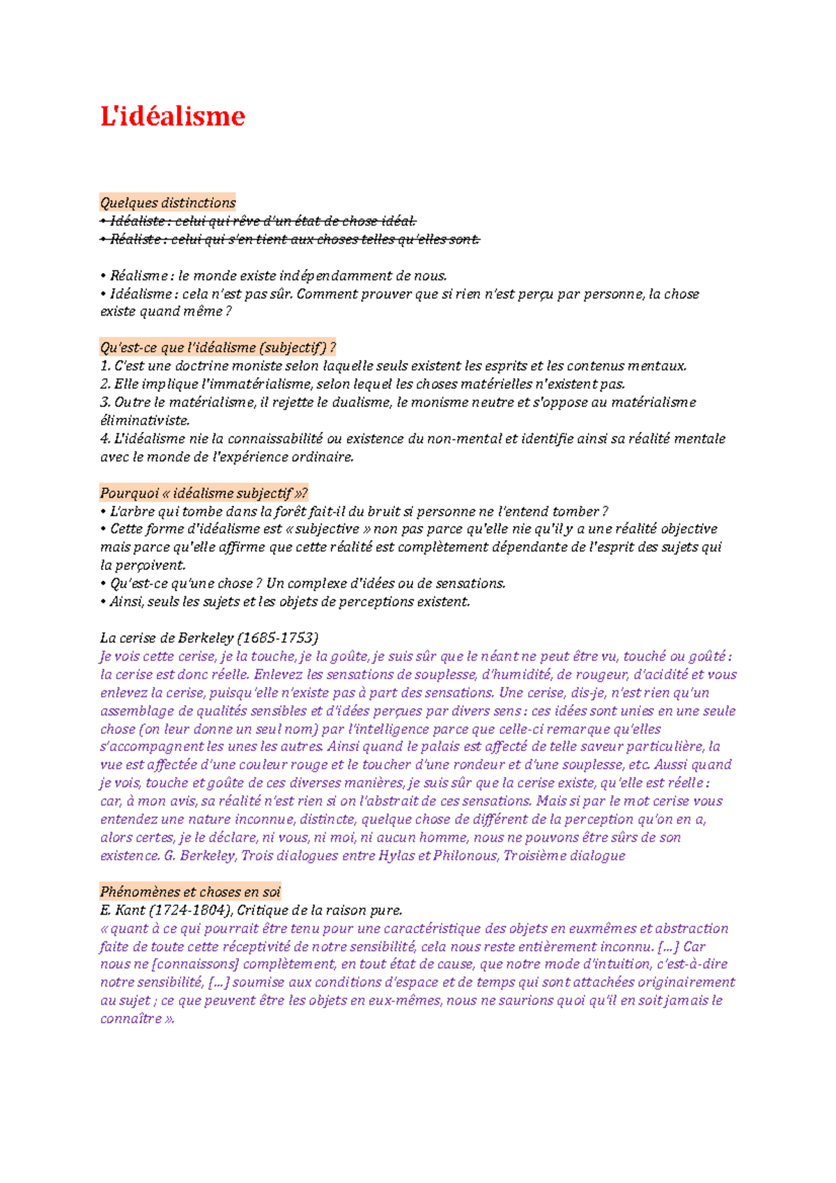 L'idéalisme - Cours entier sur la notion de l'idéalisme - L'idéalisme ...