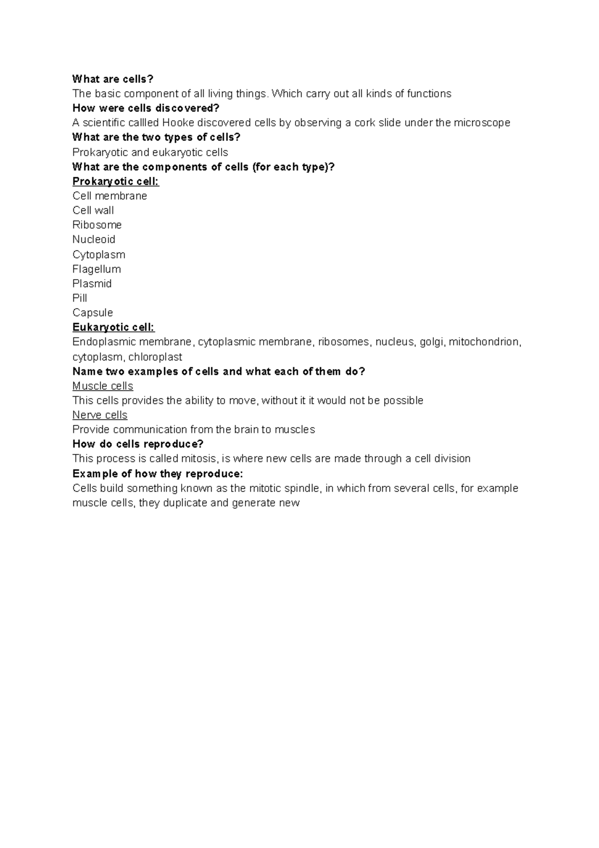 Cell review - Cell - What are cells? The basic component of all living ...