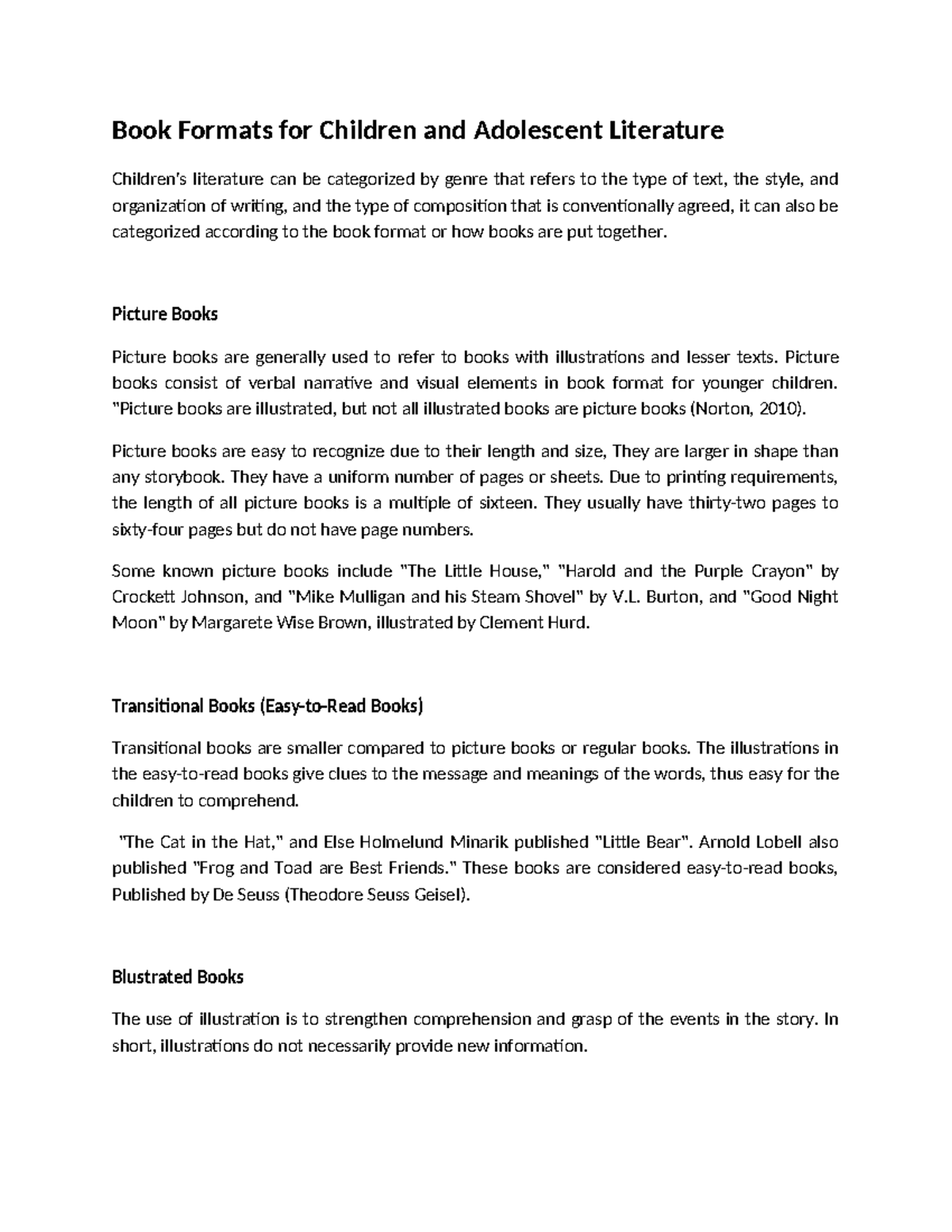 Book Formats fo WPS Office - Book Formats for Children and Adolescent ...