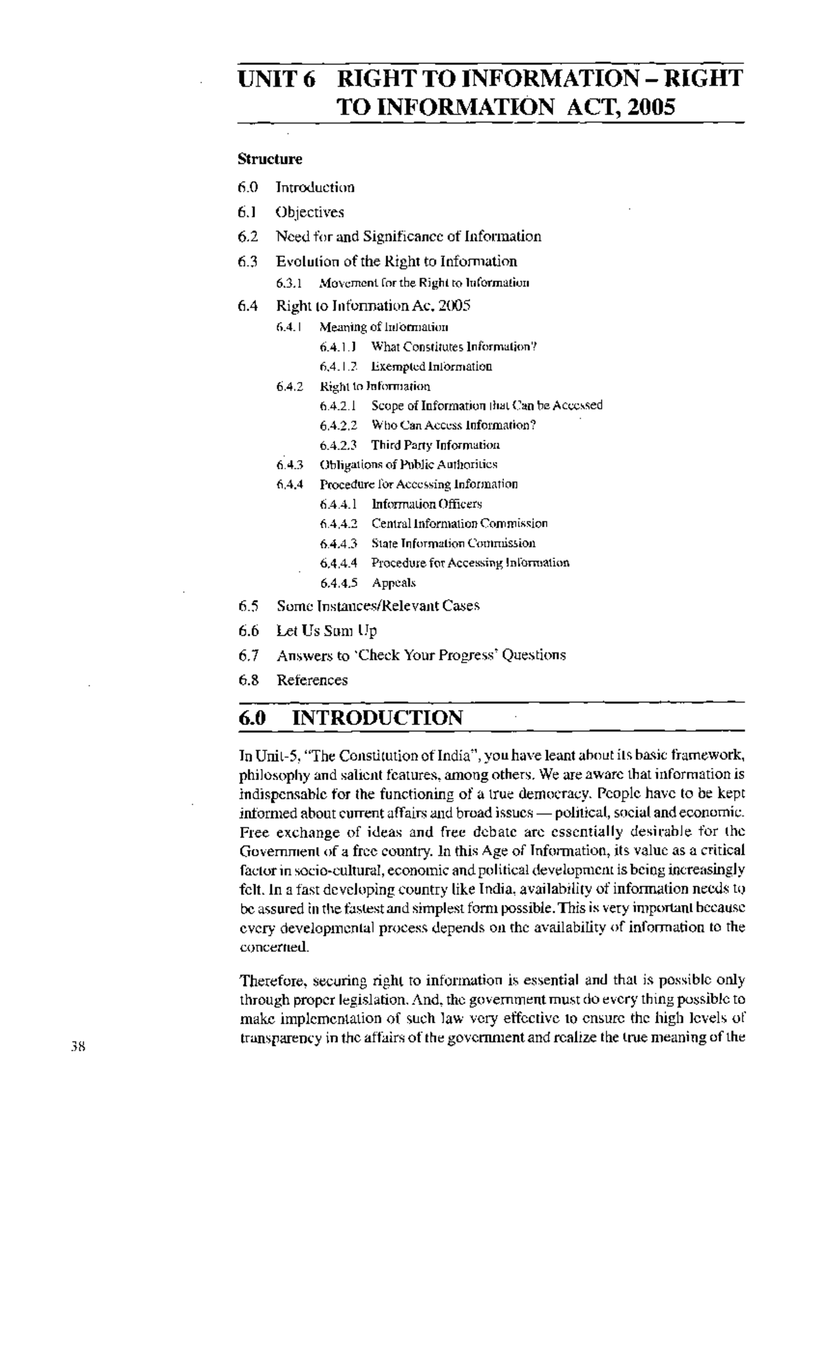 Unit 6 - Right to information act,2005 - ####### UNIT 6 RIGHT TO ...
