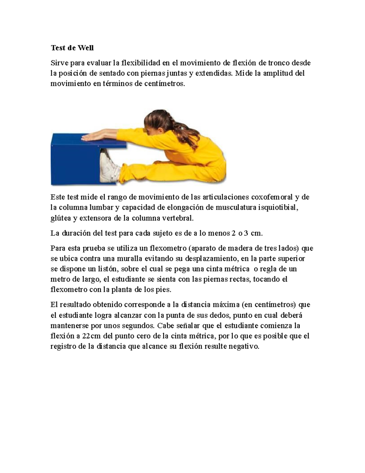 Test de Well y mas - bueno - Test de Well Sirve para evaluar la ...