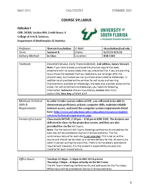 Notes Summary 2.2 pg 2 -Pearson My Math Lab Methods of Calculus - MAC ...