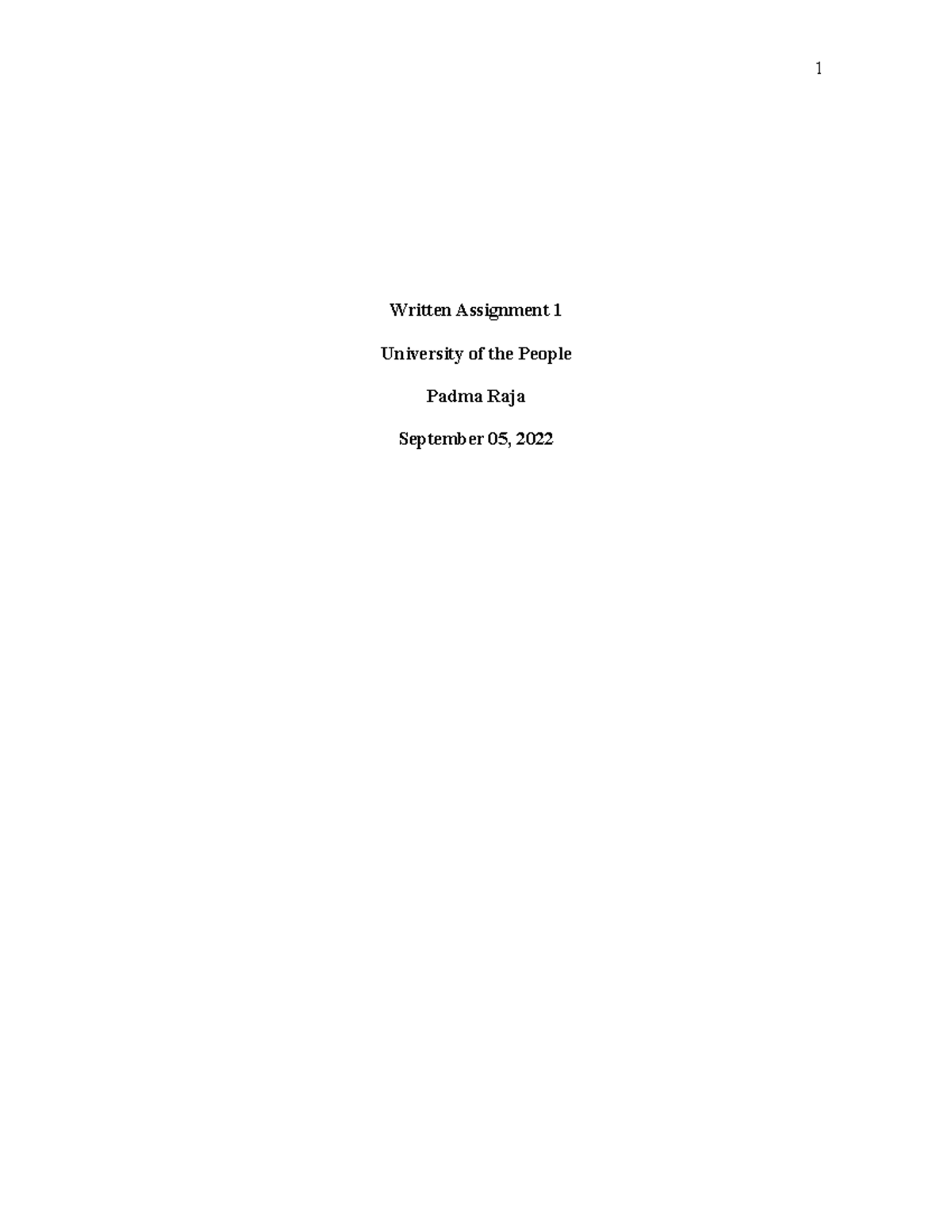 Week 1 basic accounts written assignment 1 - Written Assignment 1 ...