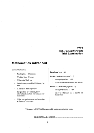 Mathematics Adv Ext1 - formulas for maths adv and extension (formulas ...