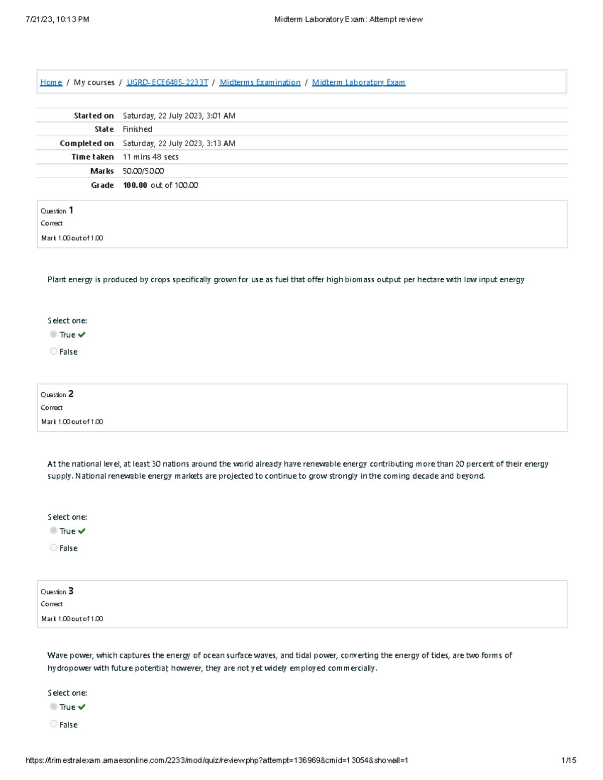 Midterm Laboratory Exam Attempt 1 - Home / My courses / UGRD-ECE6485 ...