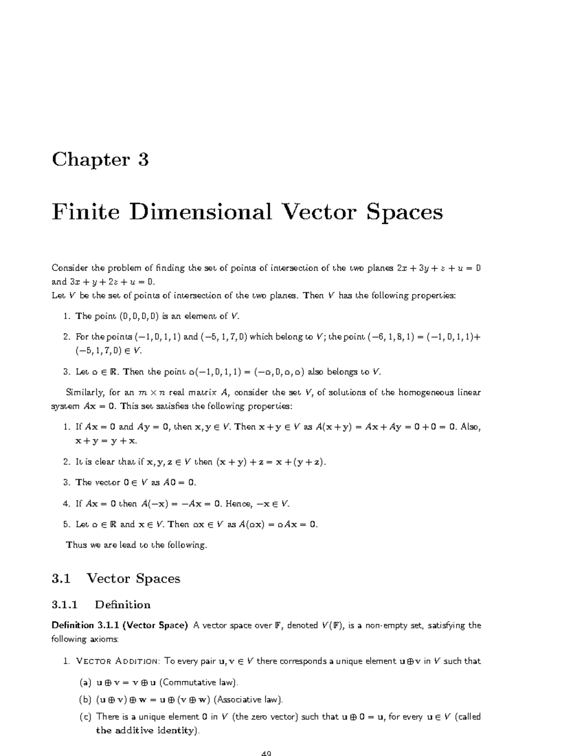 Metrix subject maths - Chapter 3 Finite Dimensional Vector Spaces Consider the problem of ...
